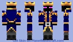Blue Enderman King Minecraft Skin