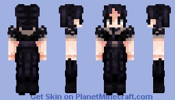 Wednesday Addams (Dance scene) Actress: Jenna Ortega (Alternative face) Minecraft Skin