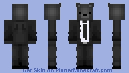 Black Bear In a Suit Minecraft Skin