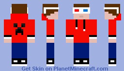 Hoodie Dude with 3D glasses Minecraft Skin