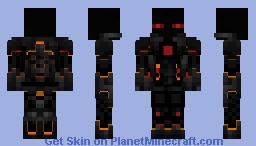 3D Red Enderman Minecraft Skin