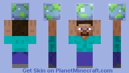 Earth Head Steve Minecraft Skin