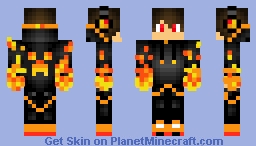 Fire Hoodie Minecraft Skin
