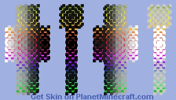 Black-Gray-White RGB Gradient Minecraft Skin