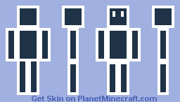 White outline guy Minecraft Skin