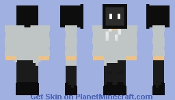 Black ghost (grey) Minecraft Skin