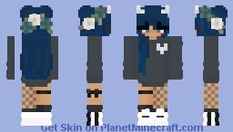 girly blue Minecraft Skin