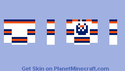 Edmonton Oilers Away Jersey Base Minecraft Skin