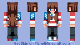 4th of July skin (hive styled) female Minecraft Skin