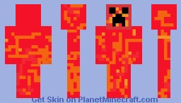 Lava creeper Minecraft Skin