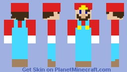 Simplified Mario Minecraft Skin