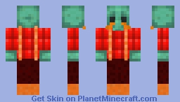 Lumberjack Copper Golem Mustache Minecraft Skin