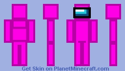 Among us pink Minecraft Skin