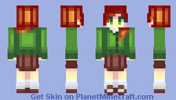 Alex in a green cardigan Minecraft Skin
