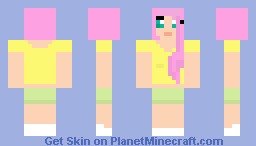 Fluttershy humanized (MLP) Minecraft Skin