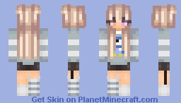 Aesthetic girl with little duck Minecraft Skin
