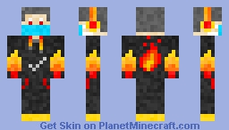 Cool fire/nike/flame skin. Skin with mask & Headphone !!! Minecraft Skin