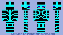 Techno Steve Blue Minecraft Skin