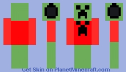 red - green gamer creeper Minecraft Skin