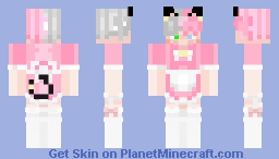 Nikonicaps pink maid skin Minecraft Skin