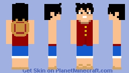 Monkey d luffy (one piece) Minecraft Skin