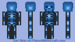 Blue Skeleton Minecraft Skin