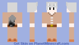 Snow fox man Minecraft Skin