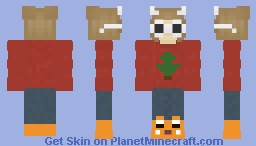 Christmas skin with fox slippers Minecraft Skin