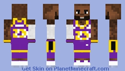 Lebron James Away Uniform Minecraft Skin