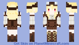 Golden-haired girl adventurer Minecraft Skin