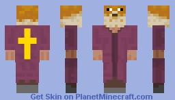 villager priest with a pufferfish head Minecraft Skin