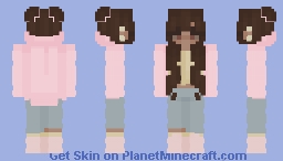 pink hoodie Minecraft Skin