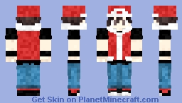 Pokemon - Trainer Red [ With moving eyes in Fresh Moves ] Minecraft Skin