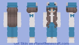 ~Frog Girl Blue Edition~ (Matching Set: Frog Friends Minecraft Skin
