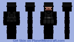 Black Steve Suit with Vest Minecraft Skin