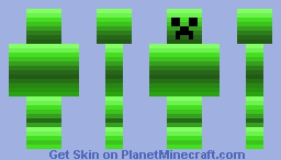 Neon Creeper Minecraft Skin