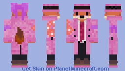 Fox in pink Minecraft Skin