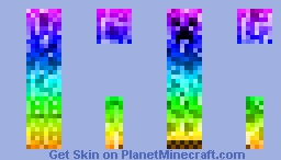 Rainbow Creeper Minecraft Skin