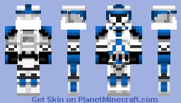 Blue Heavy Clone Trooper Minecraft Skin