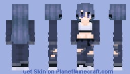 Blue girl Minecraft Skin