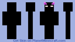 Black demon with pink horns Minecraft Skin