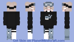 Cute Boy blonde whale Minecraft Skin