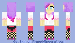 Random Lavander/Hot pink girl Minecraft Skin