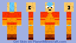 Updated Aang Minecraft Skin