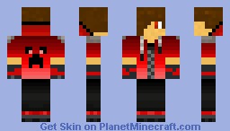 Teen with red jacket Minecraft Skin
