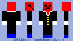 Red Agent Creeper Minecraft Skin