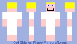 Simple Male Angel W/ Blonde Hair and White Robe and Halo Minecraft Skin