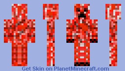 Red creeper Minecraft Skin