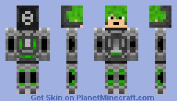 Anime Green Ester Bot Minecraft Skin