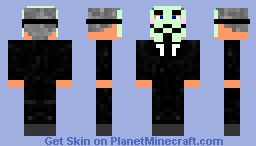 Anonymous with green mask Minecraft Skin